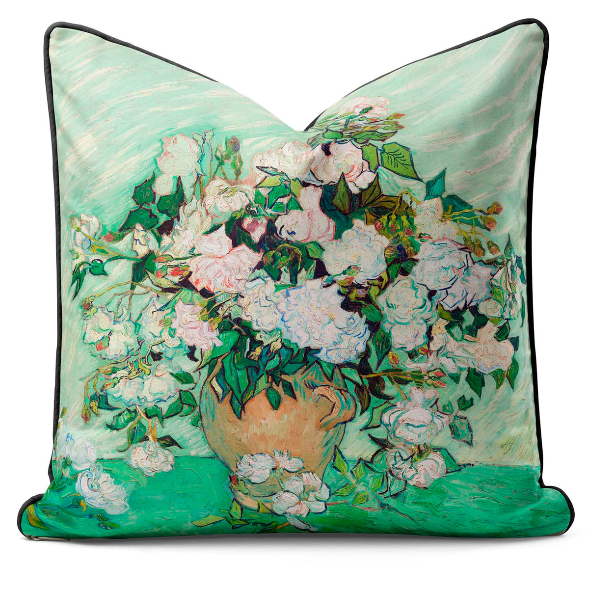 Roses (1890) by Vincent Van Gogh - Outdoor Cushion – welovecushions