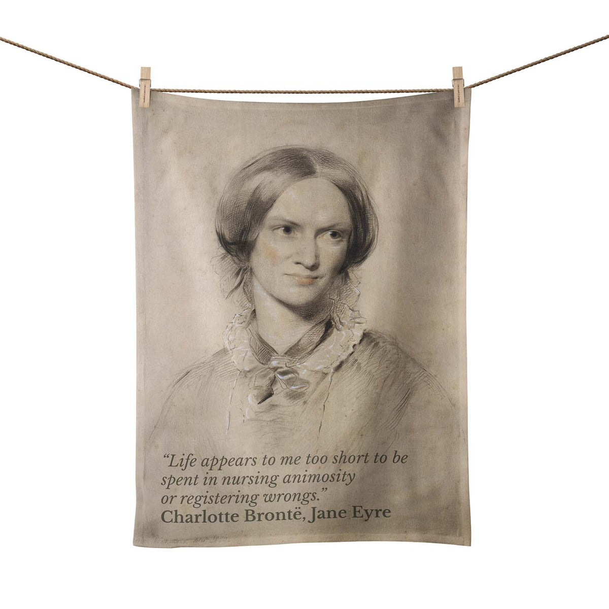 “Life Appears to Me Too Short” Tea Towel | Charlotte Brontë ...