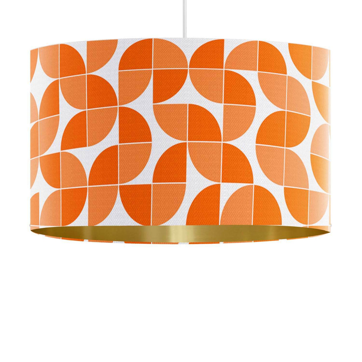 Orange Quarters Geometric Design - Lampshade – welovecushions