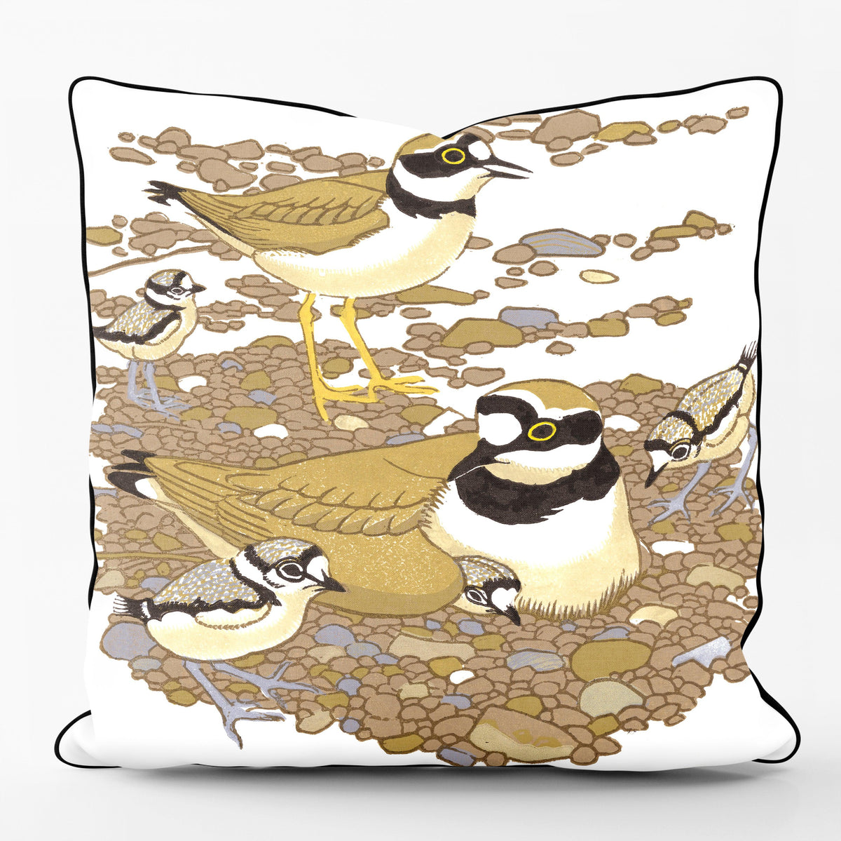 Little Ringed Plovers - Robert Gillmor Outdoor Cushion – welovecushions