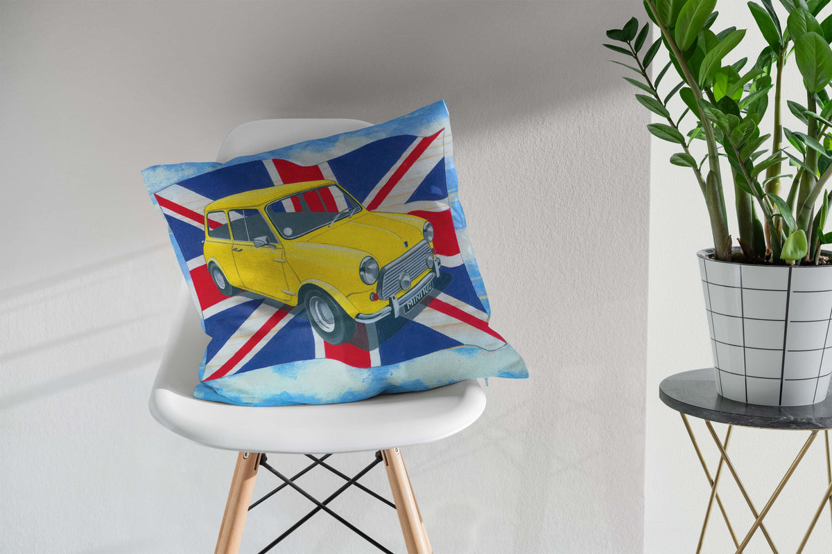 Classic Mini Front|Martin Wiscombe|Art Print Cushion|Made In UK ...