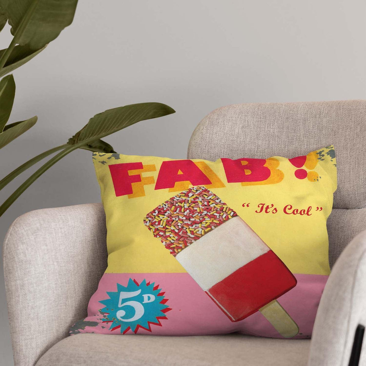 FAB Lolly Cushion – British Retro Art | Handmade by WLC – welovecushions