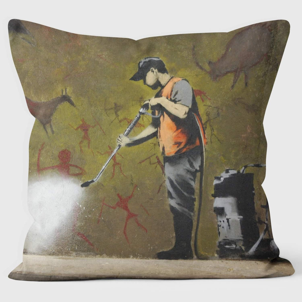Street Cleaner - Banksy Inspired - Graffiti Art Cushion – welovecushions
