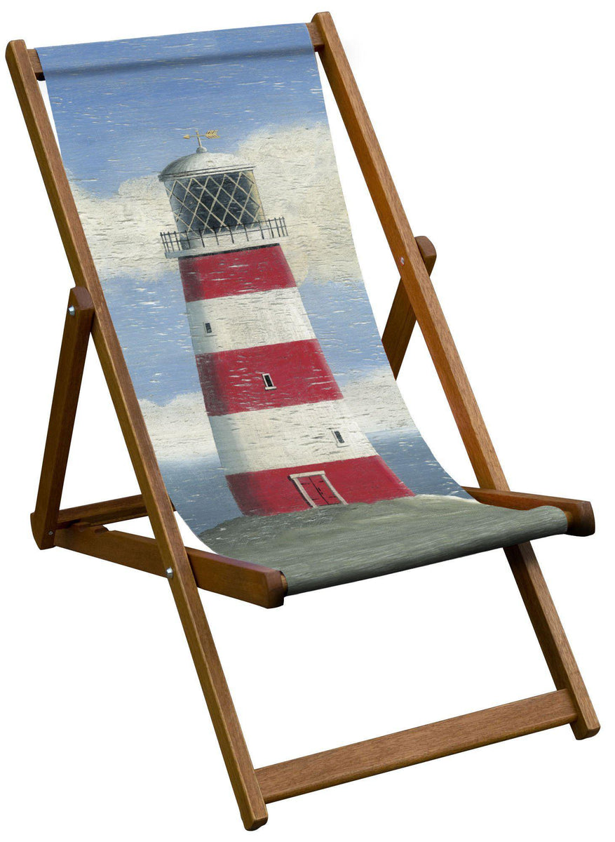 Lighthouse Print - Sturdy Art Deckchair – welovecushions